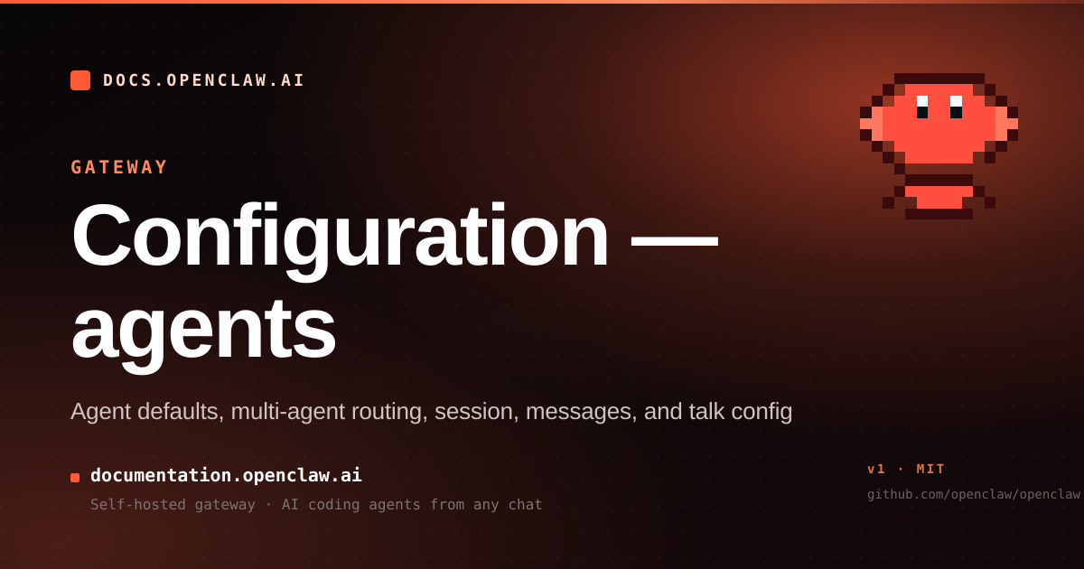 Configuration — agents - OpenClaw